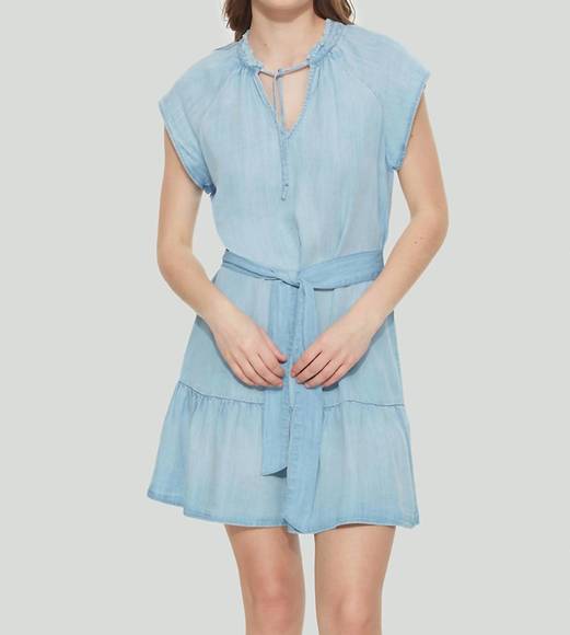 Dex | Dresses | New Dex Tencel Tie Waist Dress In Blue | Poshmark